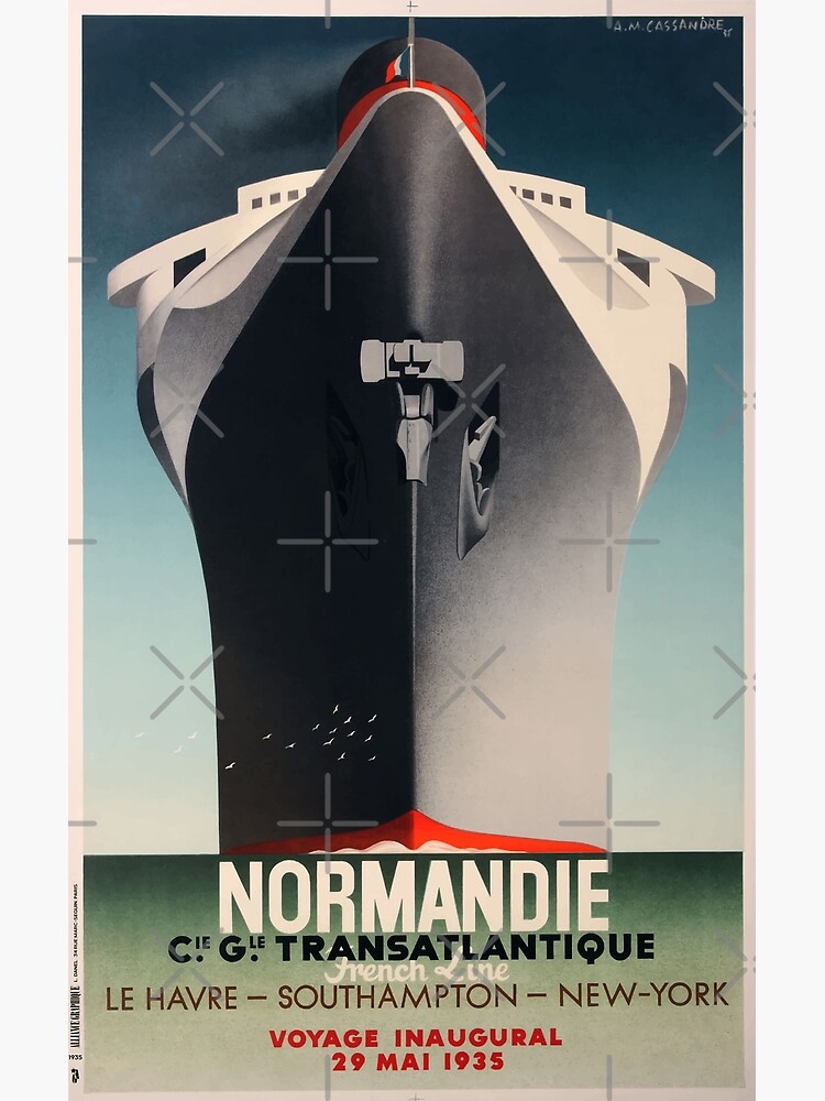 "Normandie Vintage Poster 1935 A.M. Cassandre " Poster for Sale by ...