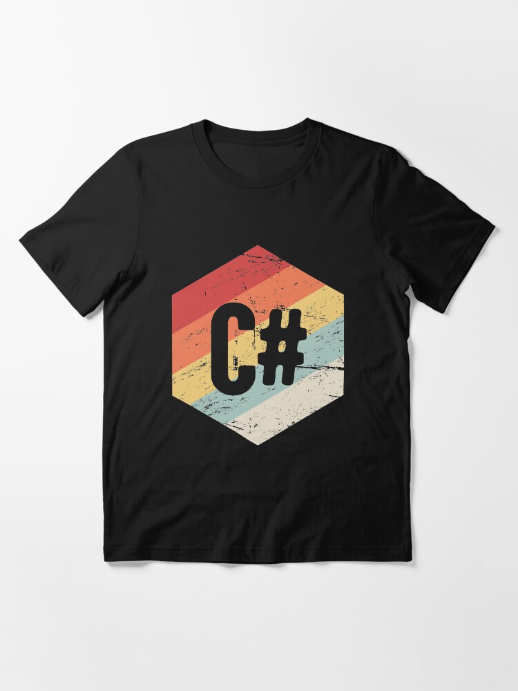 "Retro C# Programming Language Icon" T-shirt for Sale by ethandirks ...
