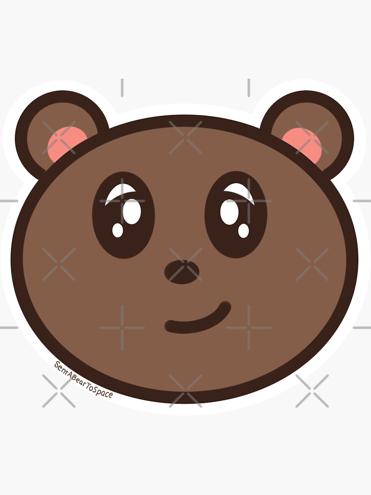 "Chibi Bear Face" Sticker for Sale by SentABear | Redbubble