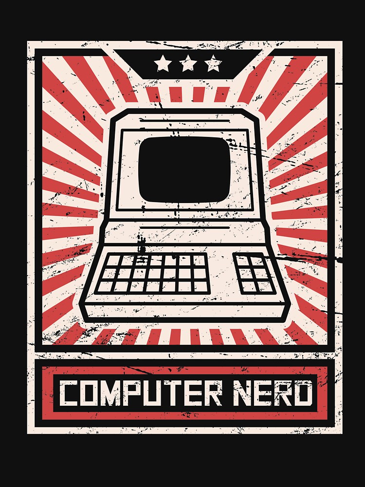 "Vintage COMPUTER NERD Propaganda Poster" Essential T-Shirt for Sale by ...