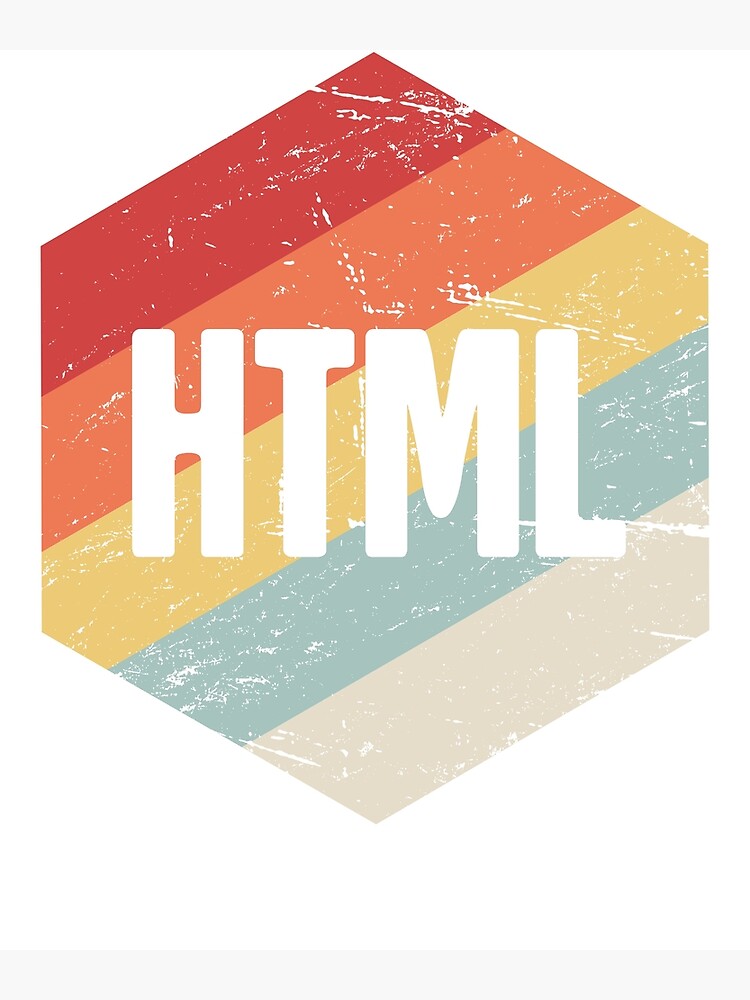 Póster «Icono de lenguaje de programación HTML retro» de ethandirks ...