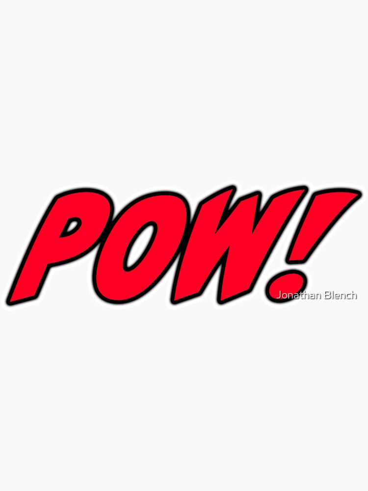 "POW! Sticker" Sticker for Sale by Jonathan Blench | Redbubble