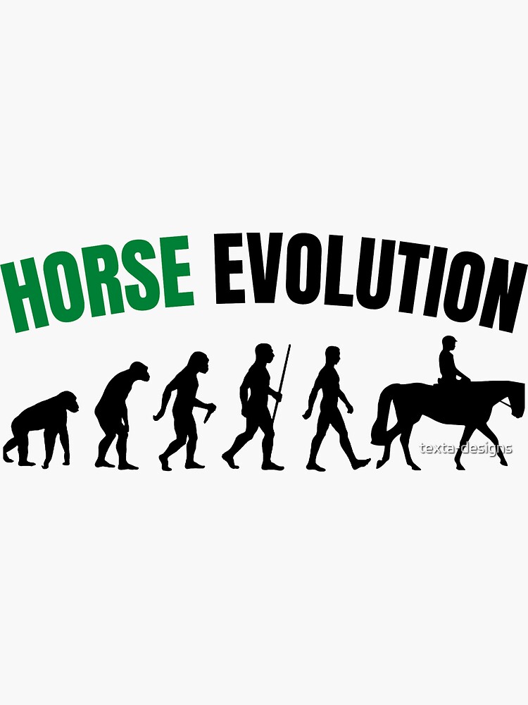 "HORSE EVOLUTION" Sticker for Sale by texta-designs | Redbubble