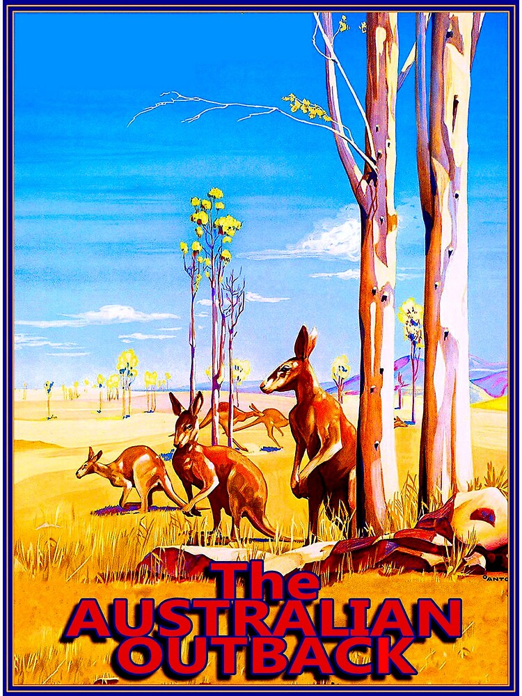 "AUSTRALIAN OUTBACK : Vintage Advertising Print" Sticker for Sale by ...