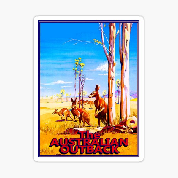 "AUSTRALIAN OUTBACK : Vintage Advertising Print" Sticker for Sale by ...