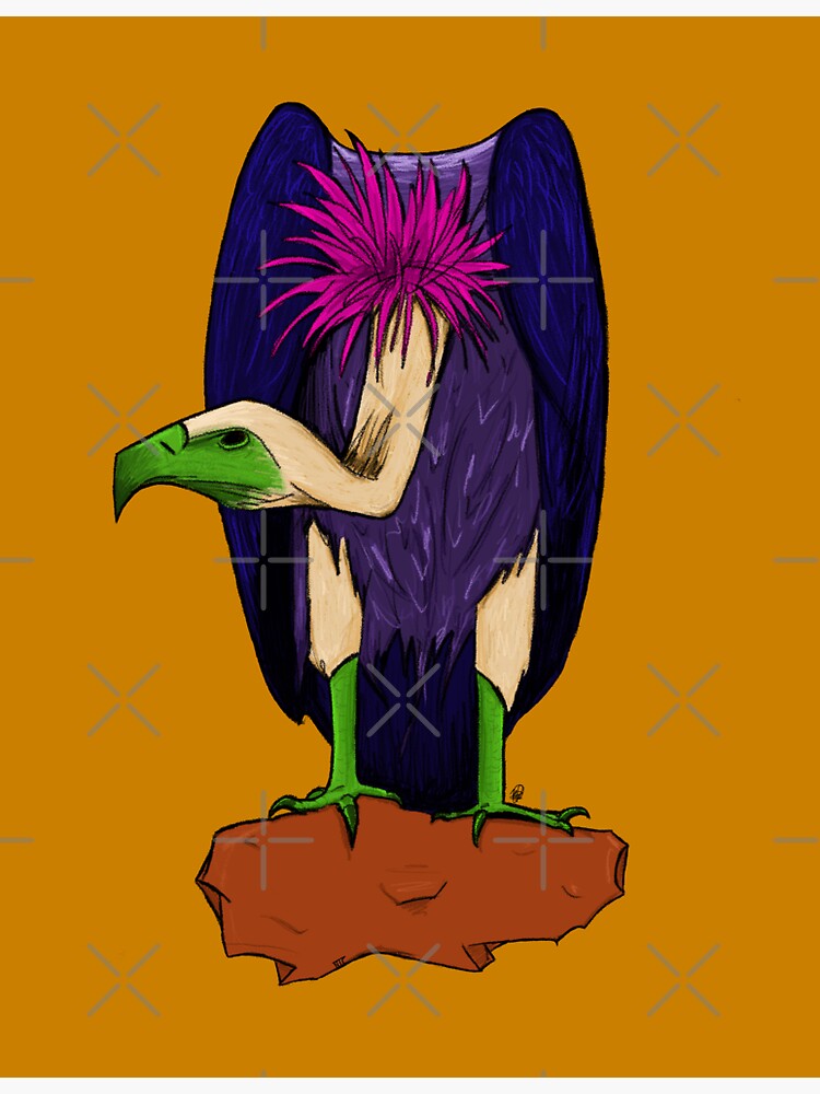 "Colourful Vulture" Sticker for Sale by bloodonmyhands | Redbubble