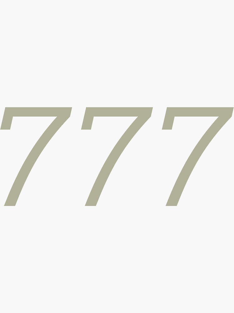 "777" Sticker for Sale by rnstickers | Redbubble