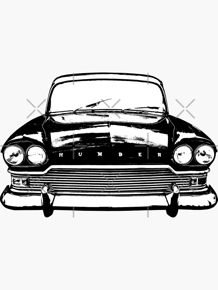 "Humber Super Snipe 1960s British classic car monoblock white" Sticker ...
