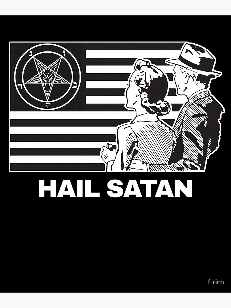 "Hail Satan 666 With Nuclear Couple-" Poster for Sale by f-rico | Redbubble