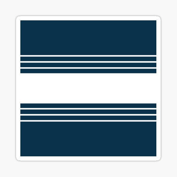 "Navy blue and white horizontal lines" Sticker for Sale by ...
