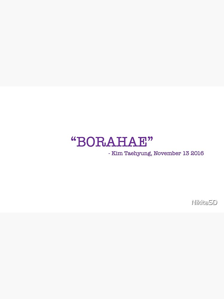 "BORAHAE, Kim Taehyung (V) quote" Sticker for Sale by NikitaSD | Redbubble