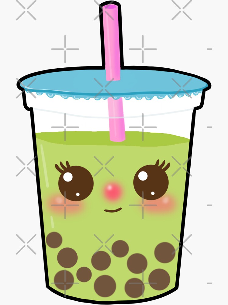 "Matcha Bubble tea Green tea cute boba tea" Sticker for Sale by neowmi | Redbubble