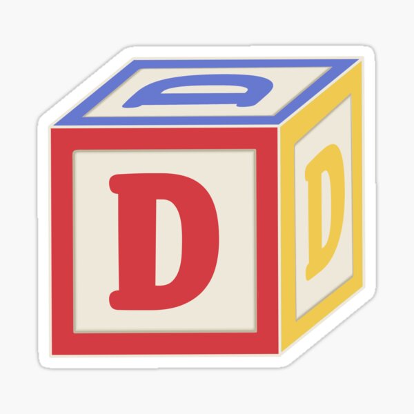 "Alphabet Block Letter D" Sticker for Sale by salliesimp | Redbubble