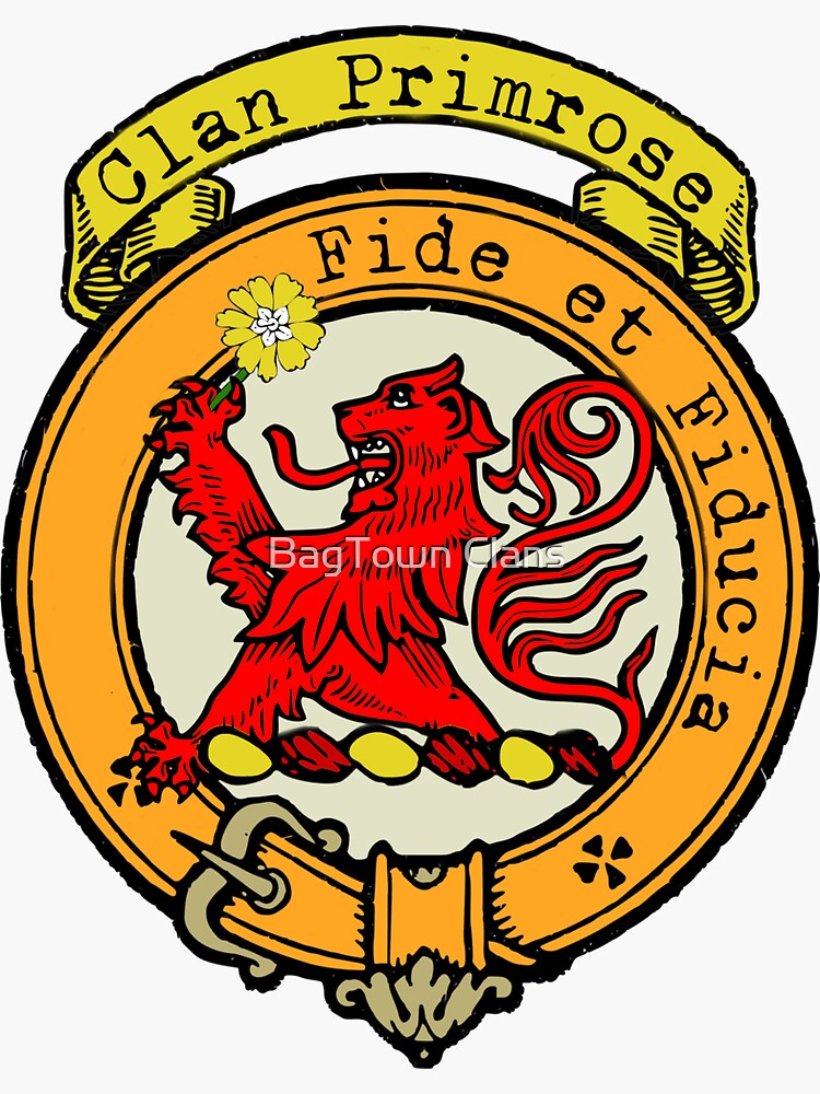 "Primrose Clan Surname crest" Sticker for Sale by ljrigby | Redbubble
