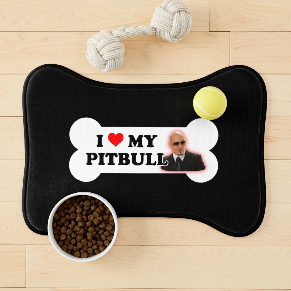 "I Love My Pitbull Bumper Sticker Parody" Sticker for Sale by ...
