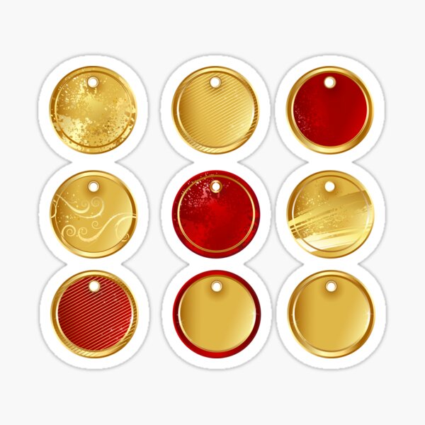 "Round labels ( Gold round coins )" Sticker for Sale by Blackmoon9 ...