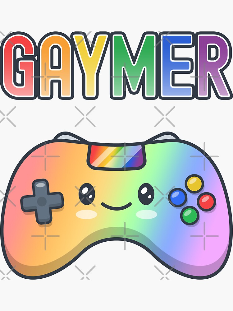 "GAYMER Kawaii Video Game Controller Gamer Cute Adorable Gamer" Sticker ...
