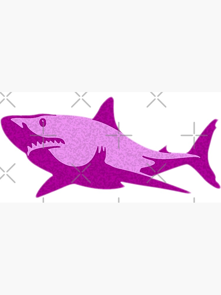 "Purple shark outline" Art Print by jodirm | Redbubble