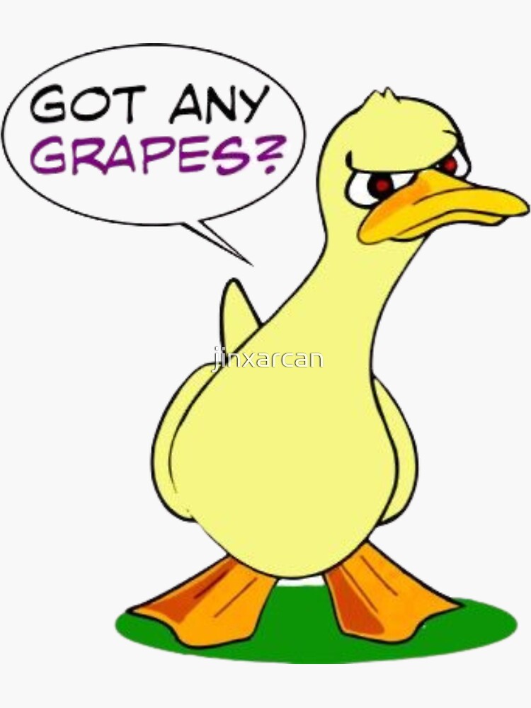 "got any grapes duck meme" Sticker for Sale by jinxarcan | Redbubble