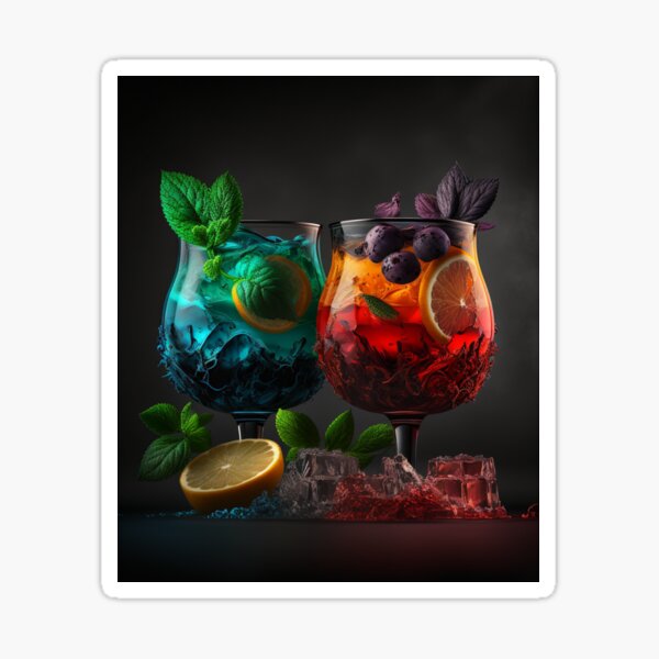 "Cocktail party" Sticker for Sale by AntonininEpics | Redbubble