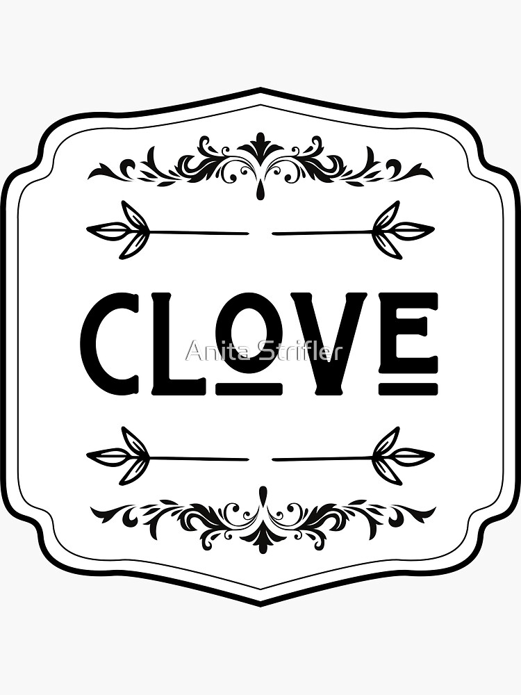 "Clove Retro Spice Label" Sticker for Sale by Anita Strifler | Redbubble