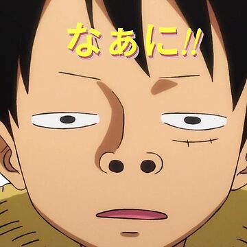 "Luffy One Piece Cringe Japanese Huh" Art Board Print for Sale by ...