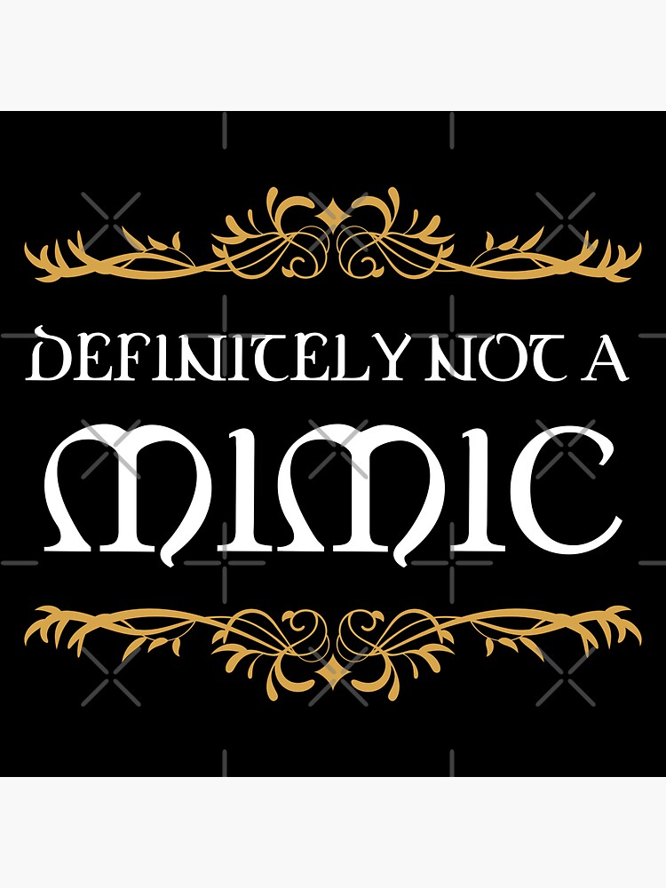 "Definitely not a Mimic Tabletop RPG Addict" Sticker for Sale by ...