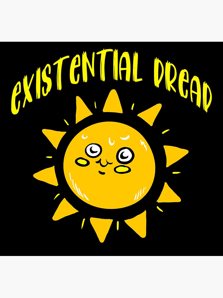 "Existential Dread Sunshine Illustration" Sticker for Sale by WhatWhatDesigns | Redbubble