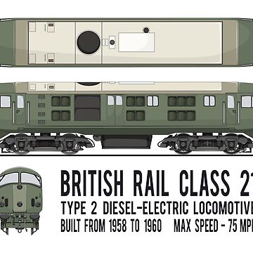 "British Rail Class 21 Type 2 Diesel Electric Locomotive Train Diagram ...