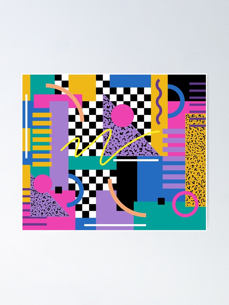 "Memphis Pattern 34 - Retro 90s / 80s" Poster for Sale by GraphicWave | Redbubble