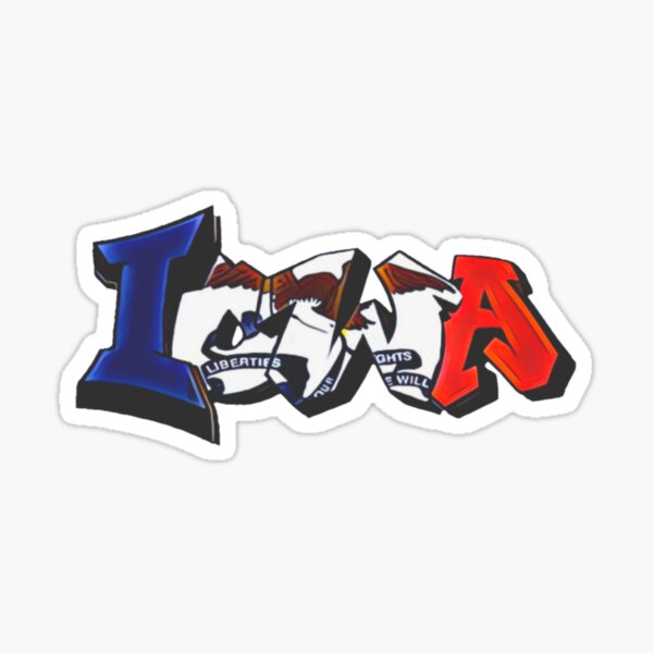 "Iowa Flag DMV License Plate Graffiti" Sticker for Sale by ...