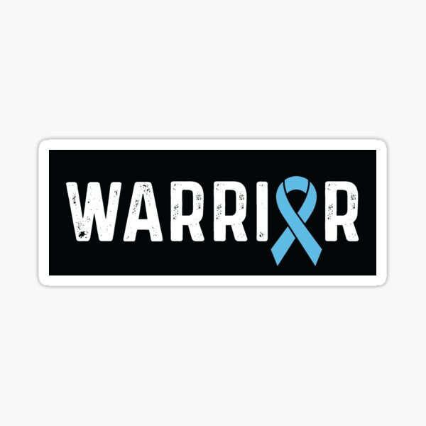 "Prostate Cancer Awareness Blue Ribbon Warrior " Sticker for Sale by ...