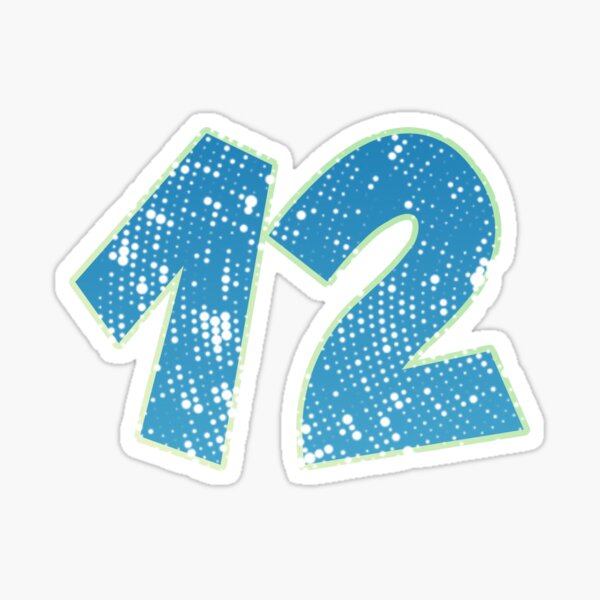 "Blue Number Shine-twelve" Sticker for Sale by TVstuff | Redbubble