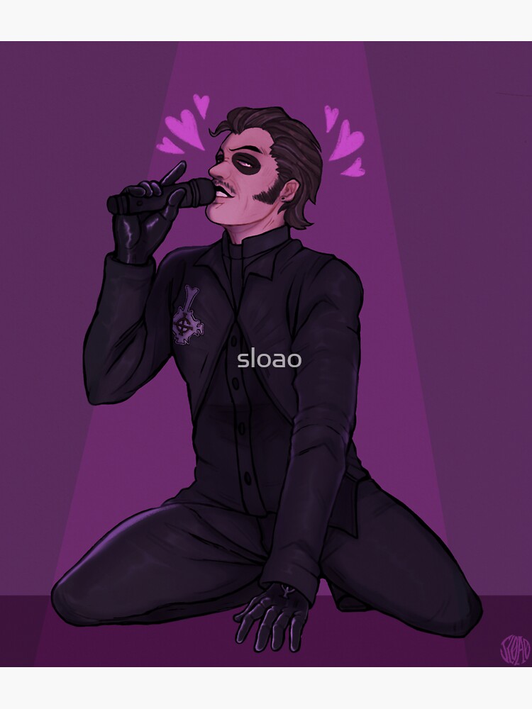 "Ghost - Cardinal Copia Singing" Sticker for Sale by sloao | Redbubble