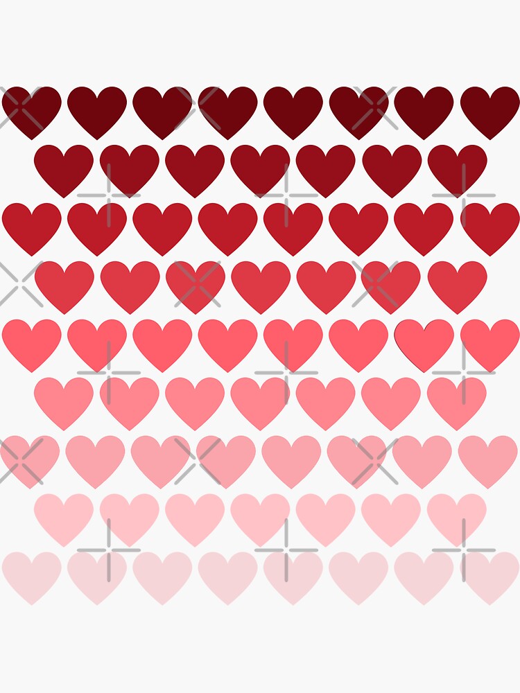 "Many small hearts in ombre red tones, Cute and sweet for Valentines ...