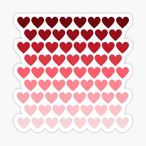 "Many small hearts in ombre red tones, Cute and sweet for Valentines ...