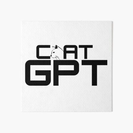 "Silhouette Cat GPT - Artificial Intelligence Cat GPT" Art Board Print ...