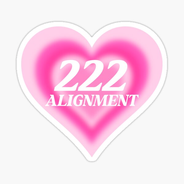 "Angel Number 222 Alignment Heart Aura Sticker" Sticker for Sale by ...