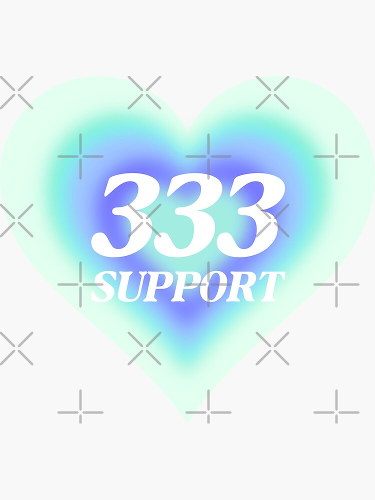 "Angel Number 333 Support Heart Aura Sticker" Sticker for Sale by ...