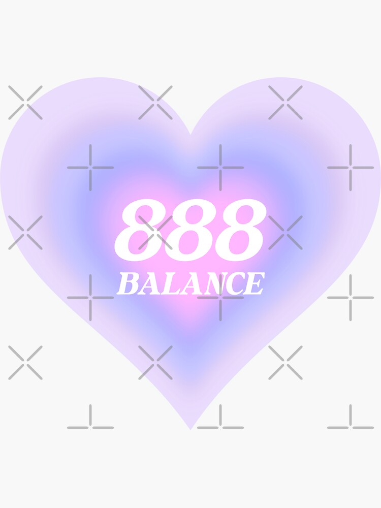 "Angel Number 888 Support Heart Aura Sticker" Sticker for Sale by ...