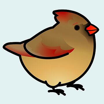"Chubby Female Cardinal" Sticker for Sale by birdhism | Redbubble