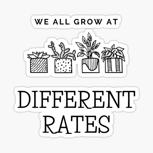 "Montessori we all grow at different rates" Sticker for Sale by TeyMank ...