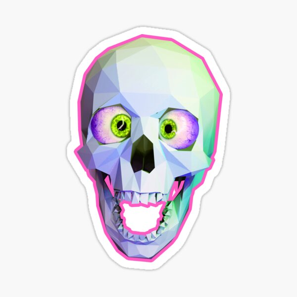 "Radical Neon Skull" Sticker for Sale by Gravedrinker | Redbubble