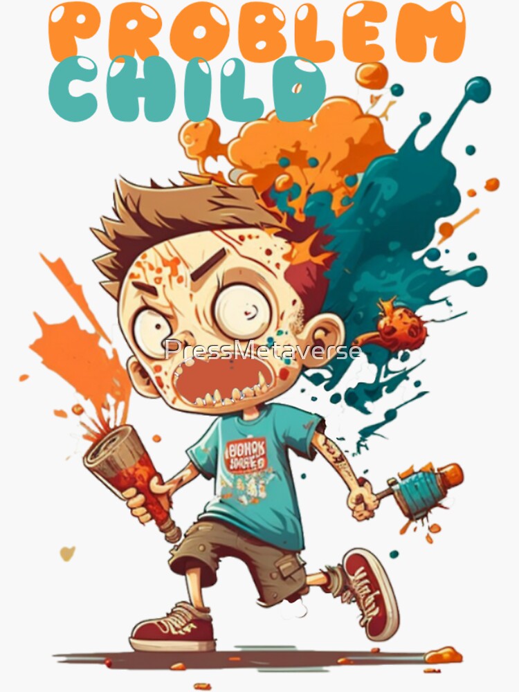 "Problem Child " Sticker for Sale by PressMetaverse | Redbubble