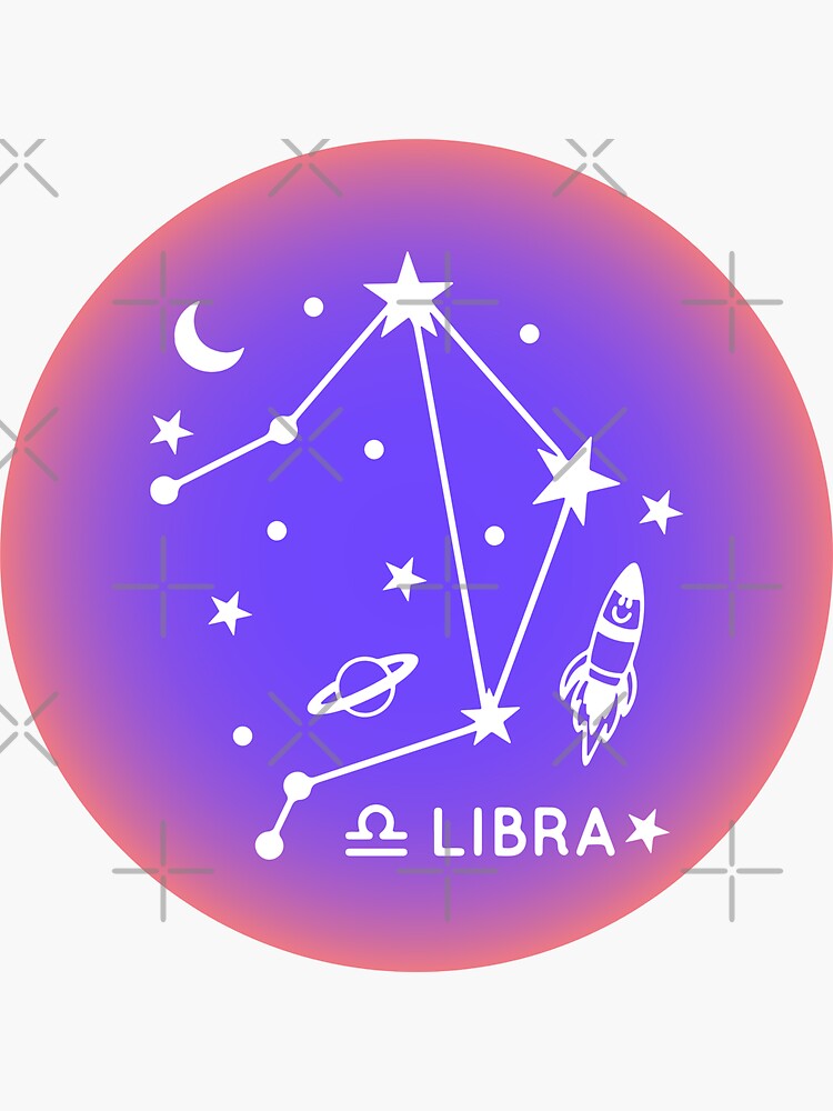 "Libra Aura Sticker" Sticker for Sale by mystikwhale | Redbubble