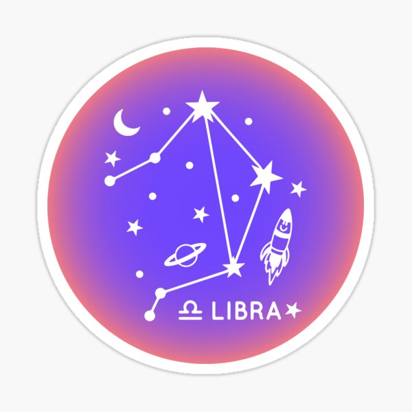 "Libra Aura Sticker" Sticker for Sale by mystikwhale | Redbubble