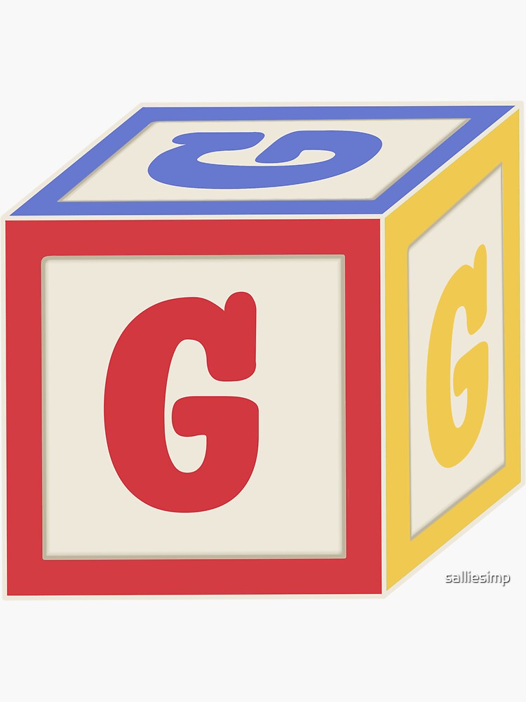 "Alphabet Block Letter G" Sticker for Sale by salliesimp | Redbubble
