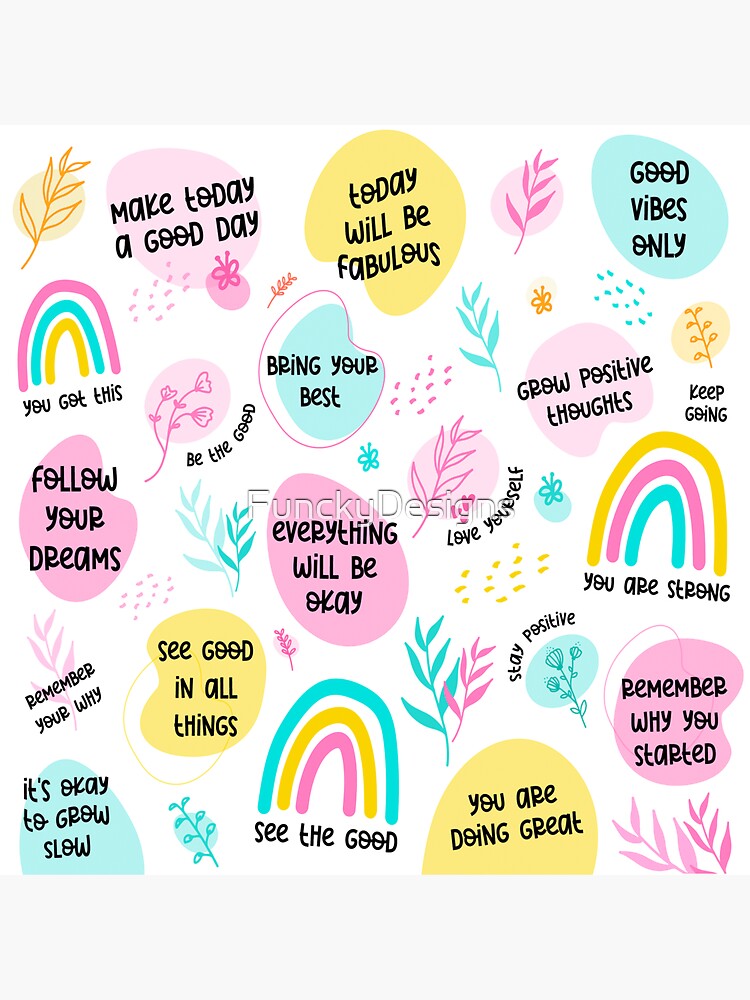"Motivational Speech Bubbles" Sticker for Sale by FunckyDesigns | Redbubble