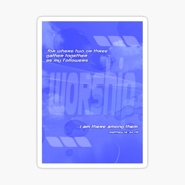 "Matthew 18:20 Bible Verse Y2K" Sticker for Sale by IsaacCurtisss ...