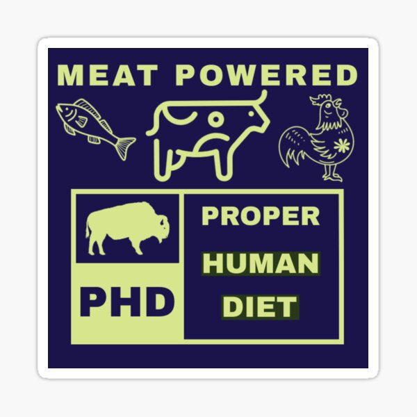 "Meat Powered" Sticker for Sale by FinalCut55 | Redbubble
